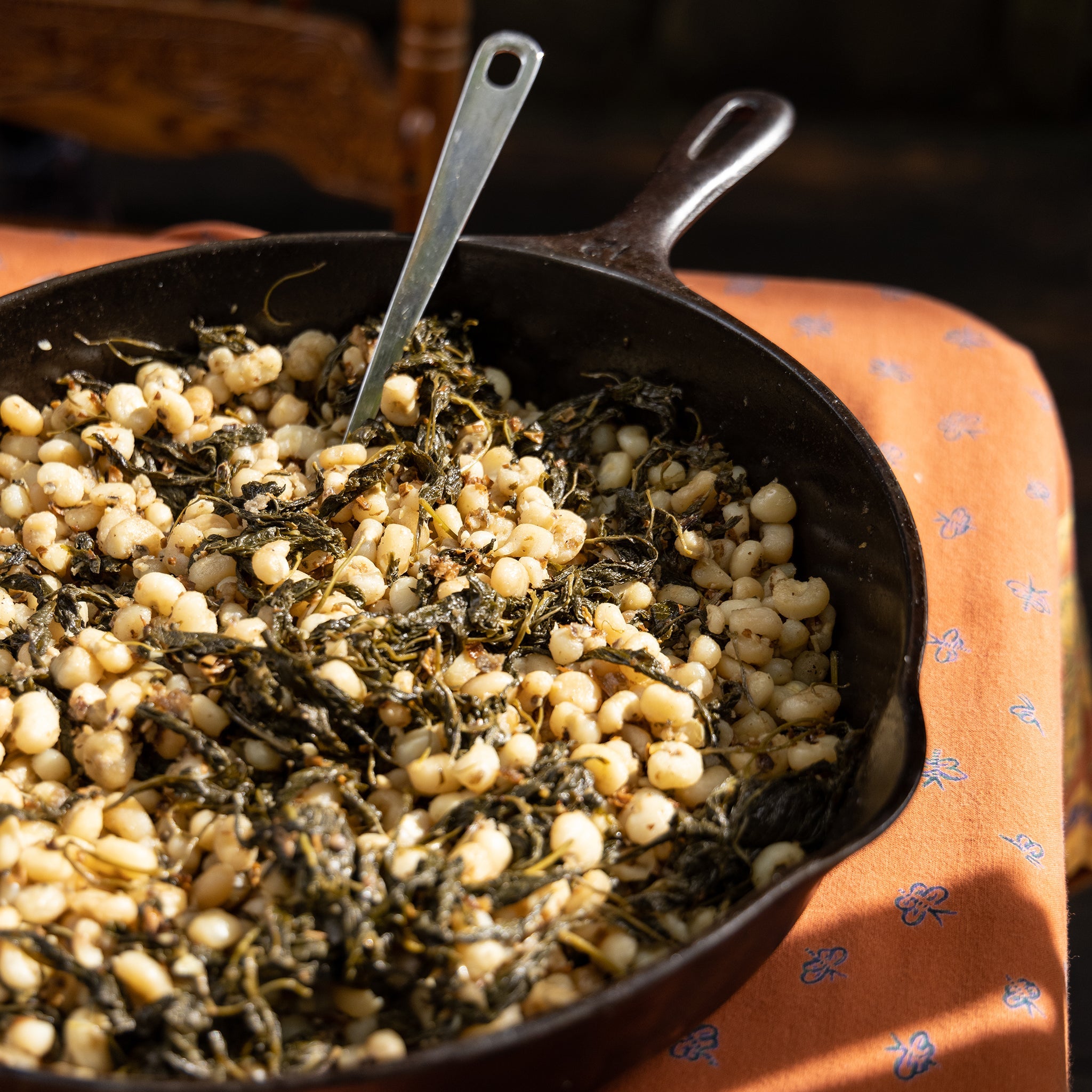 Sautéed Skinned Corn with Wild Greens Recipe – Magnolia