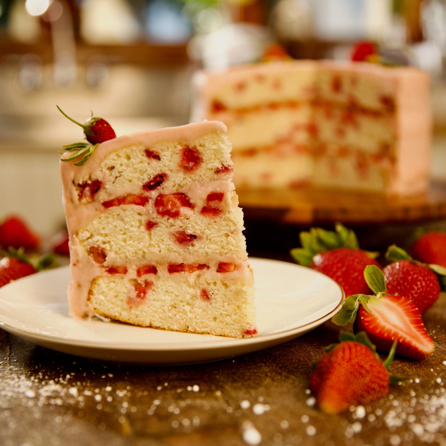 Strawberry Cake with Strawberry Frosting Recipe – Magnolia