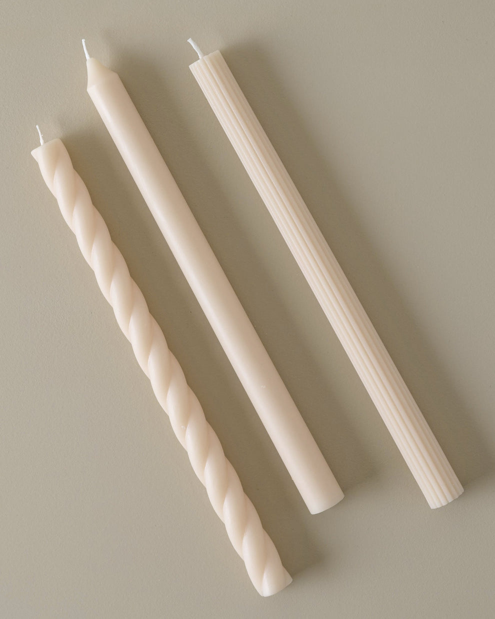 Assorted Cream Taper Candle Set – Magnolia