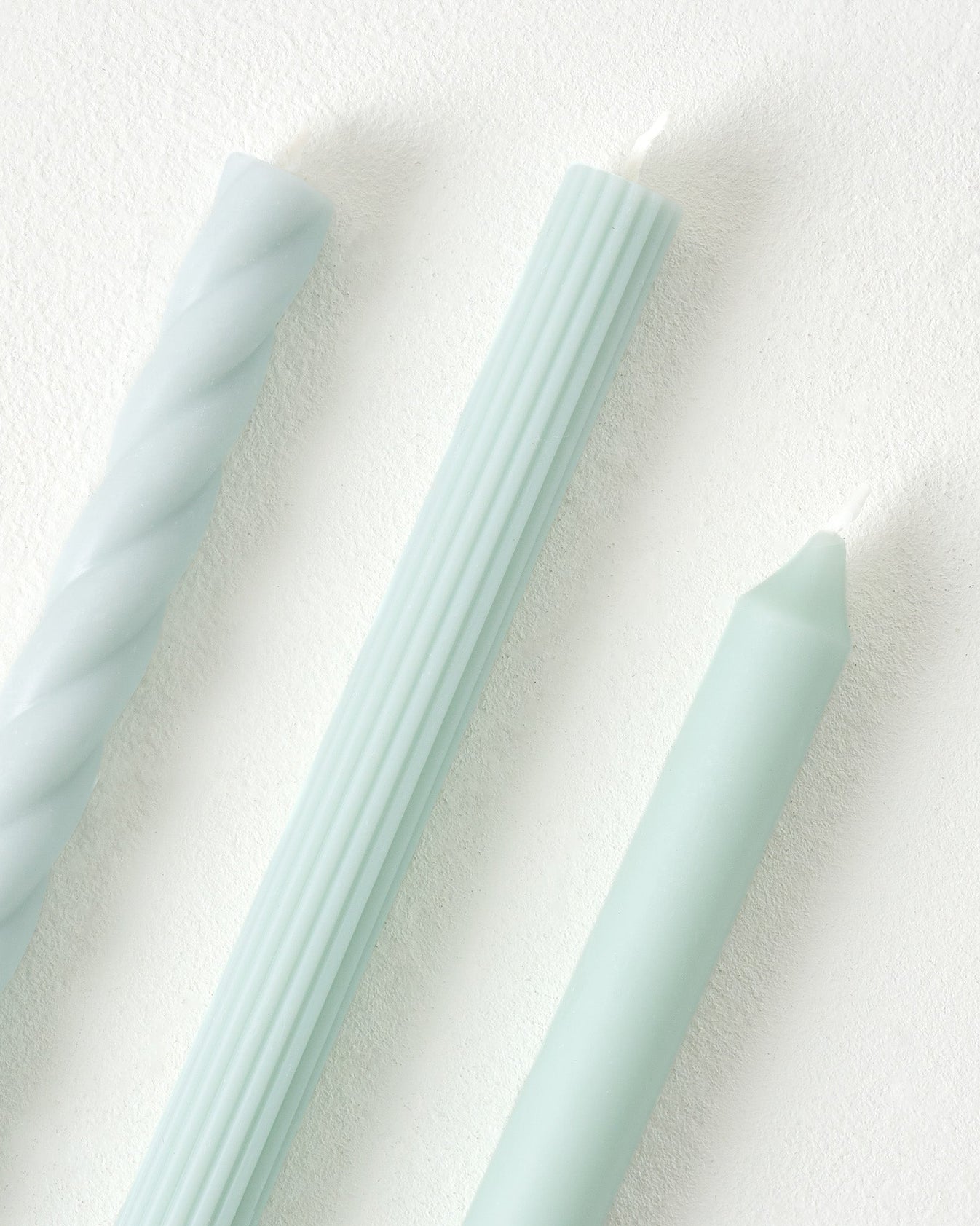 Assorted Light Blue Taper Candle Set – Magnolia