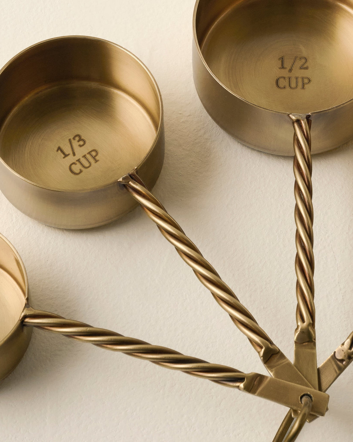 Antique Brass Twisted Measuring Cups – Magnolia