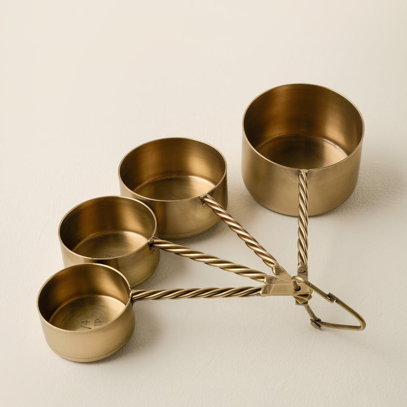 Antique Brass Twisted Measuring Cups – Magnolia