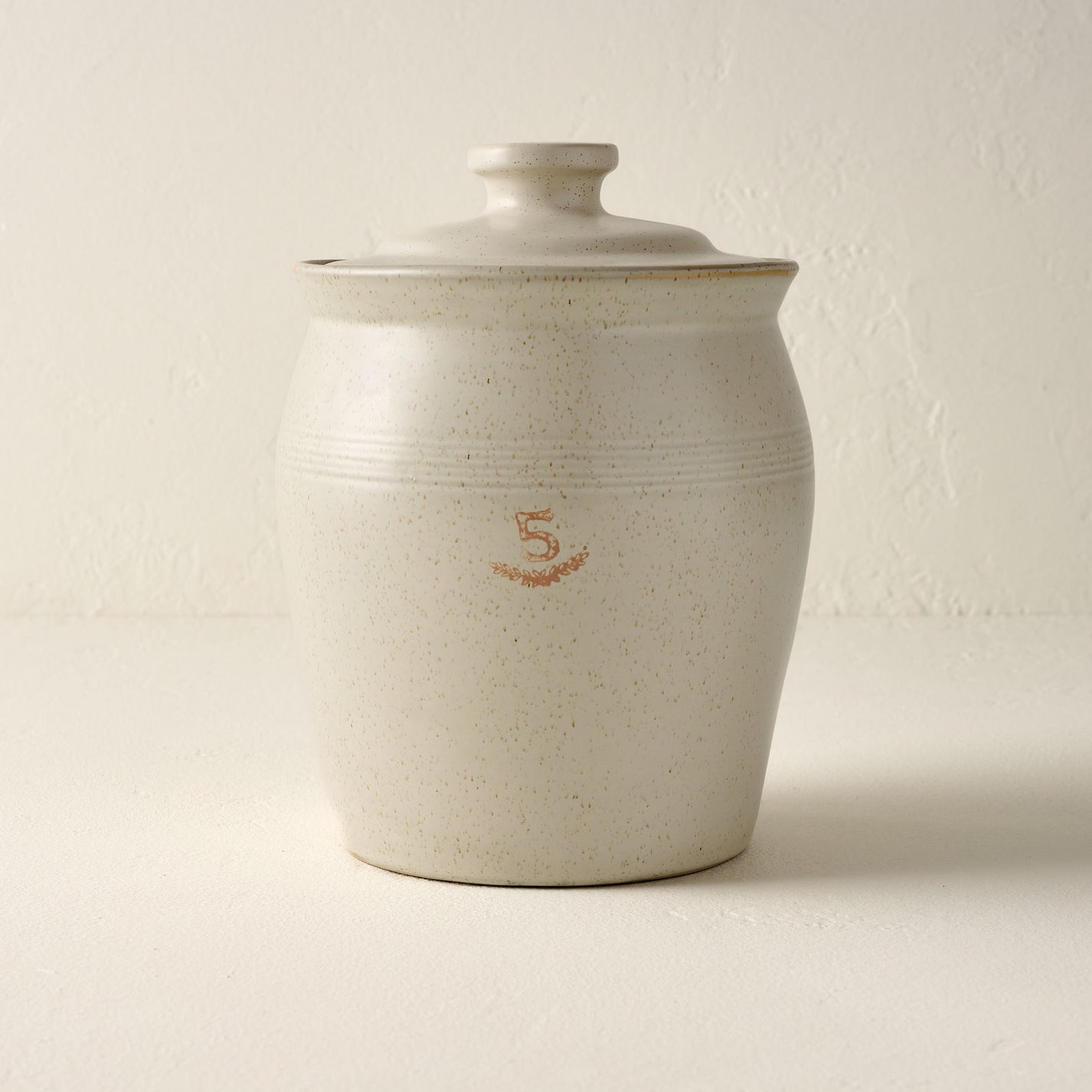 French Grey Embossed Stripe Canister – Magnolia