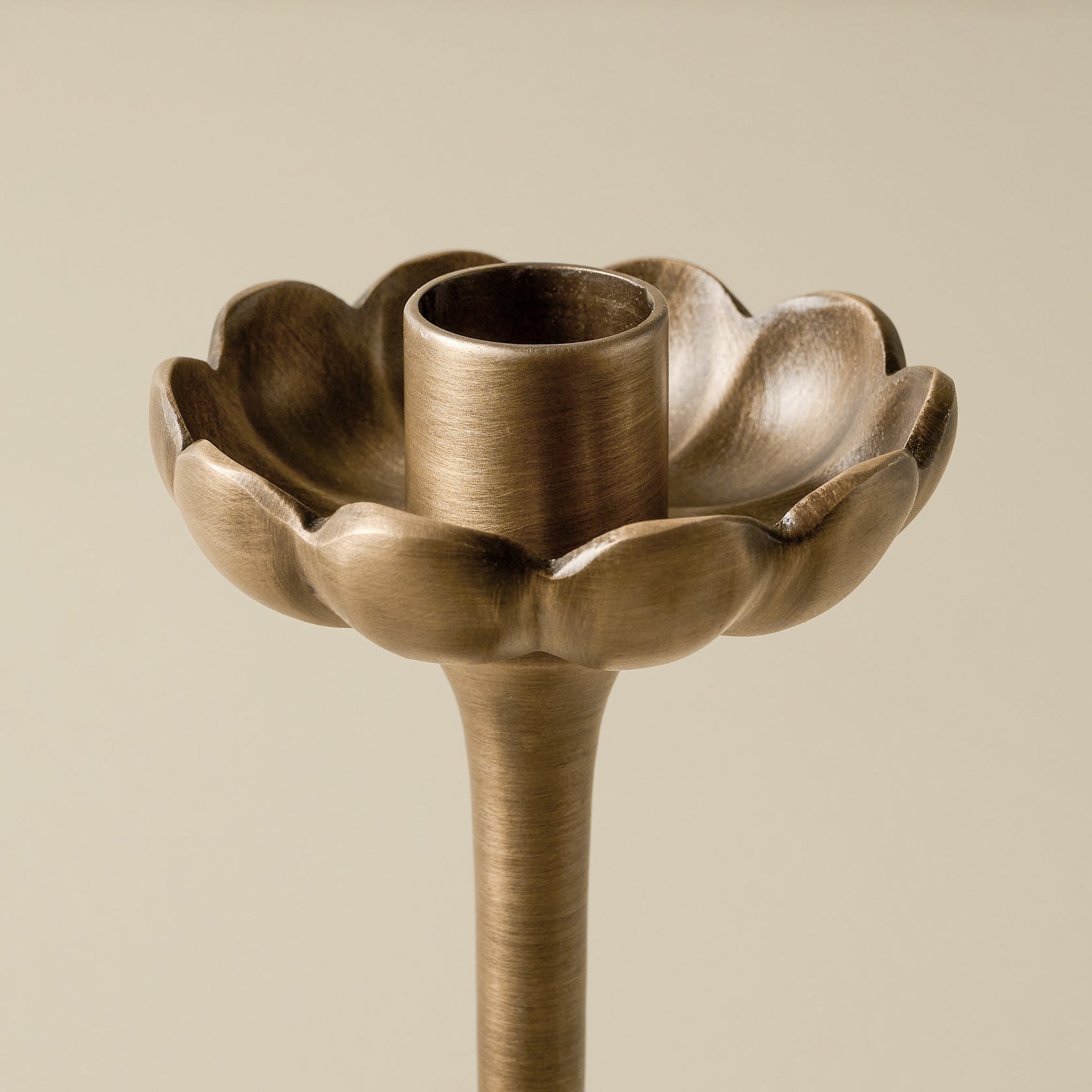 Anna Antique Brass Taper Holder – Magnolia