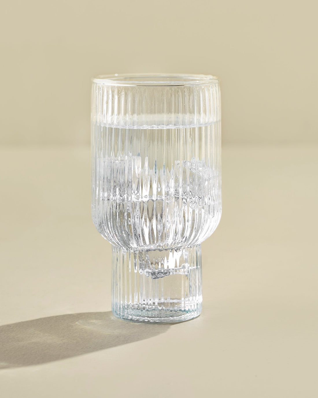 Atlas Ribbed Stacking Glass Tumbler – Magnolia