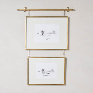 Colleen Brass Rail Double Picture Frame – Magnolia