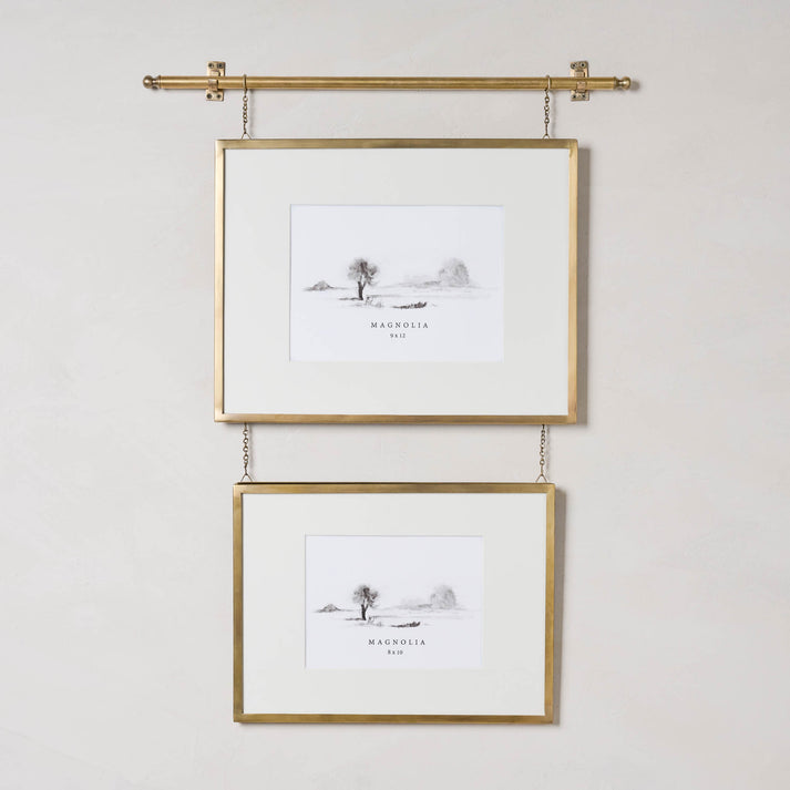 Colleen Brass Rail Double Picture Frame – Magnolia
