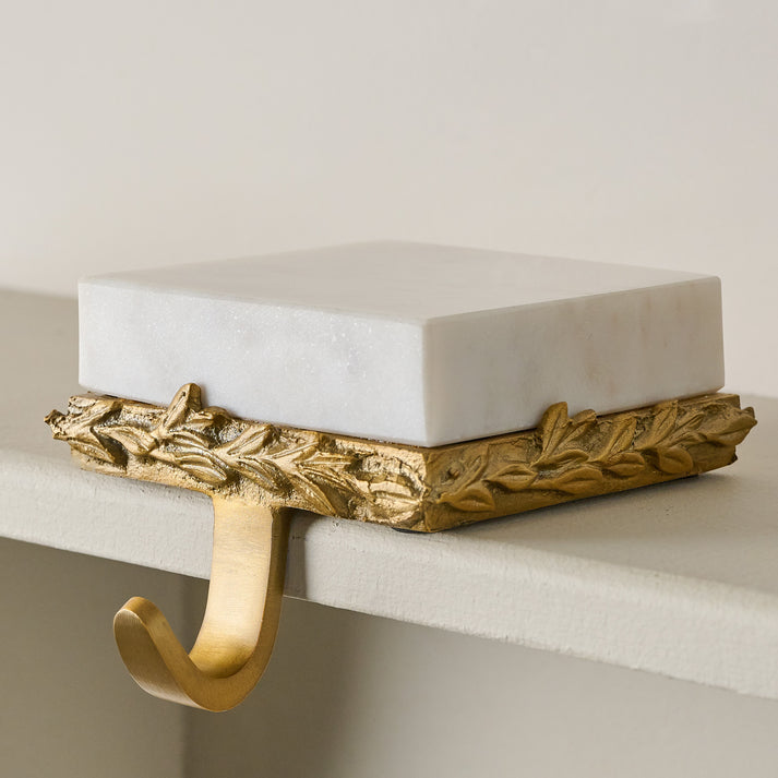 Marble and Gilded Stocking Holder – Magnolia