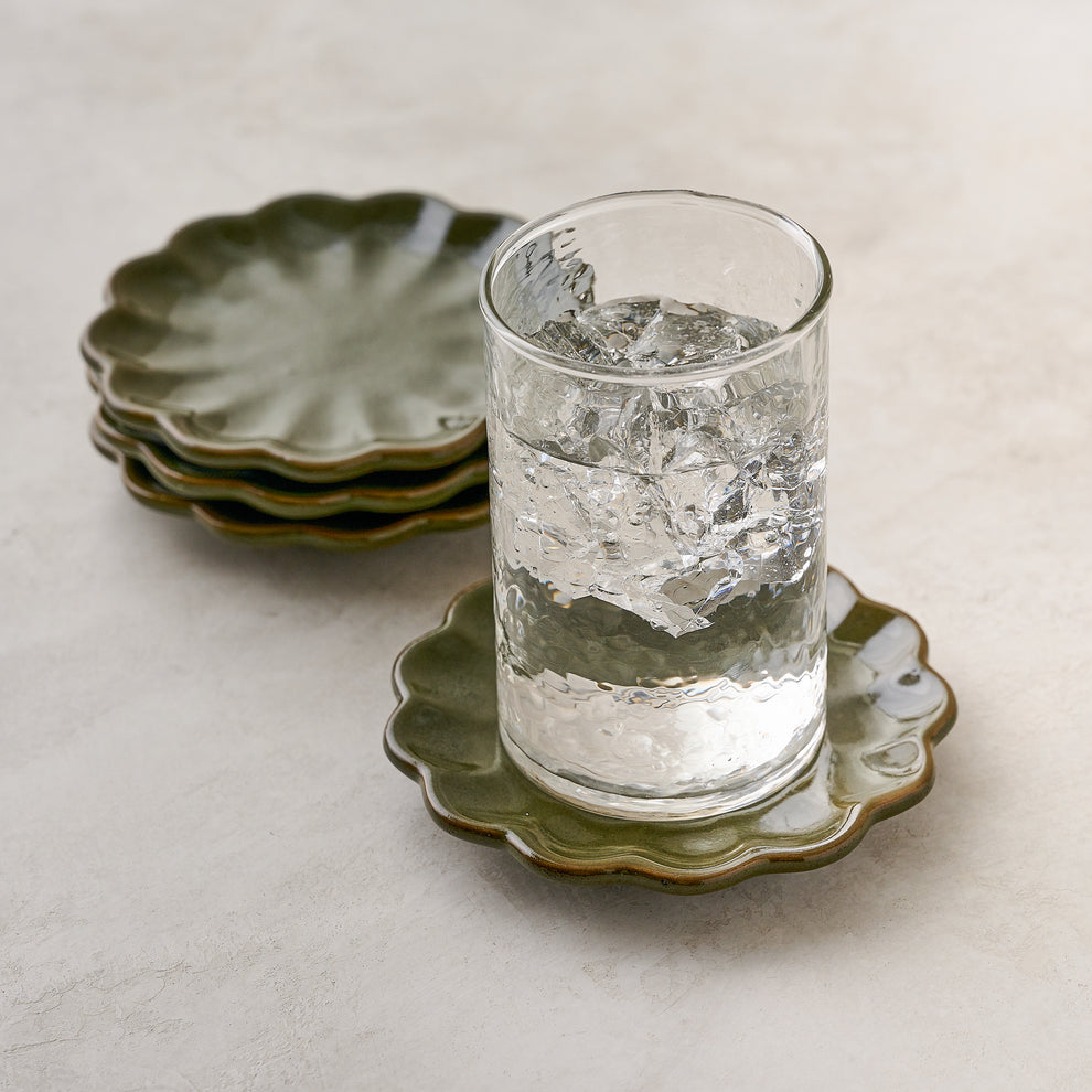 Sage Scalloped Edge Coaster Set of Four – Magnolia