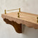 Quinn Wood and Brass Railing Shelf – Magnolia