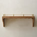 Quinn Wood and Brass Railing Shelf – Magnolia