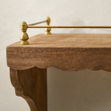 Quinn Wood and Brass Railing Shelf – Magnolia