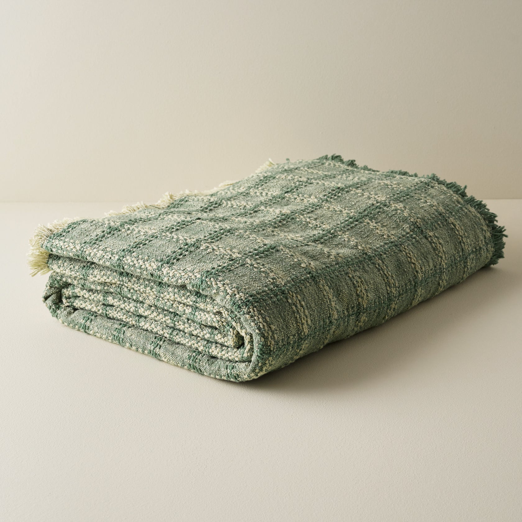 Woven Grid Coverlet – Magnolia