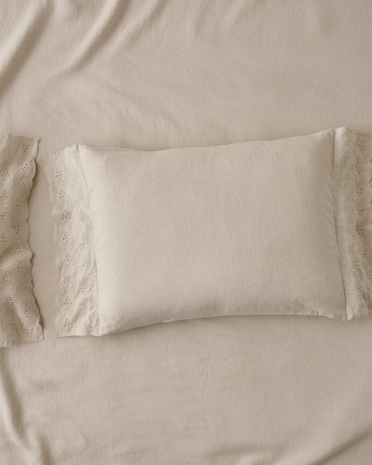 Clara Eyelet Flange Sham – Magnolia