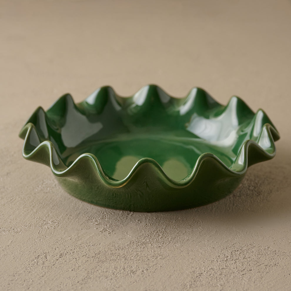 The Cottage Collection Forest Green Scalloped Pie Dish – Magnolia