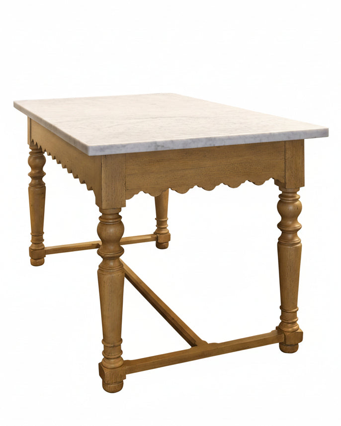 Sadie Scalloped Kitchen Island – Magnolia