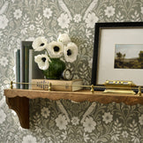 Quinn Wood and Brass Railing Shelf – Magnolia