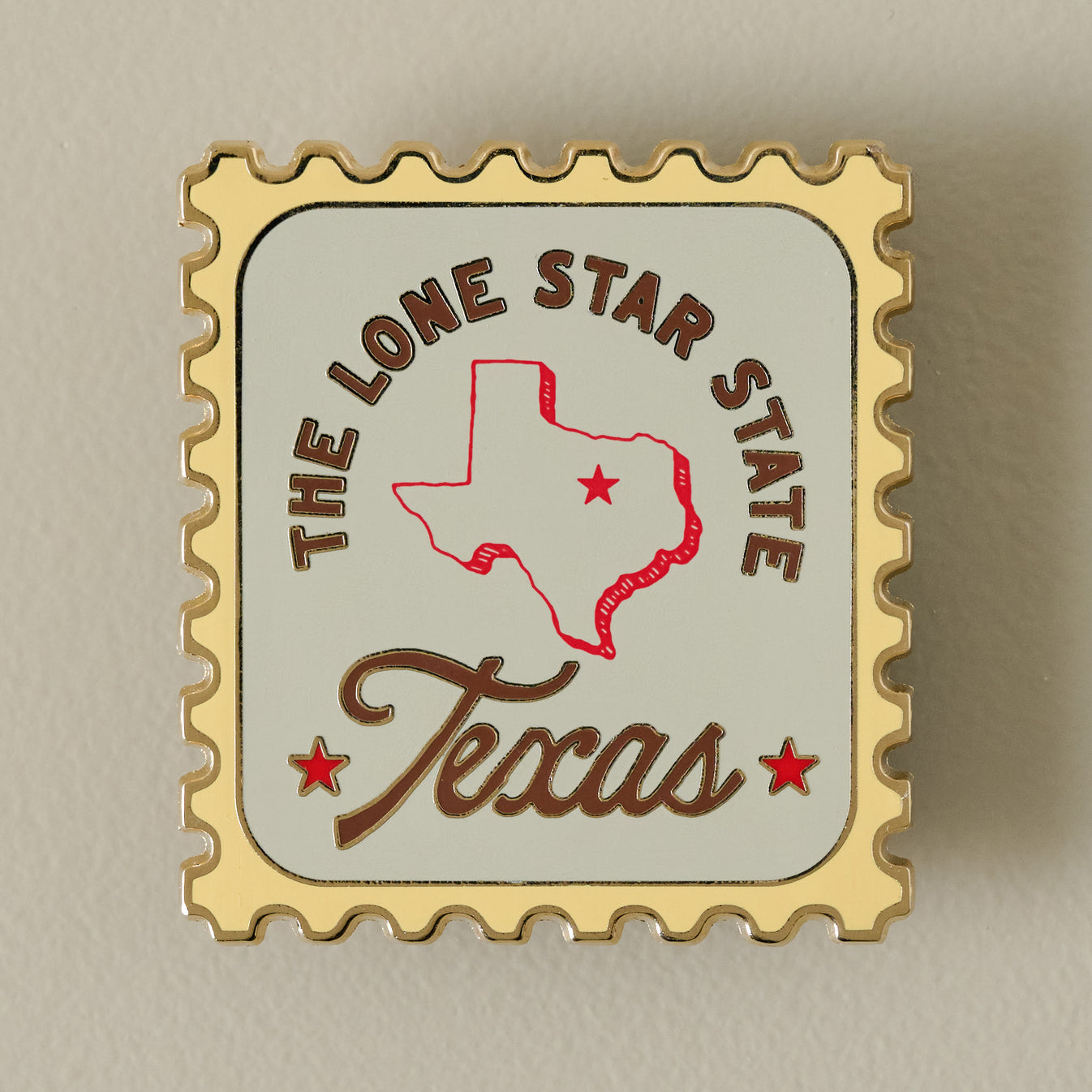 Texas Postage Stamp Enamel Magnet – Magnolia