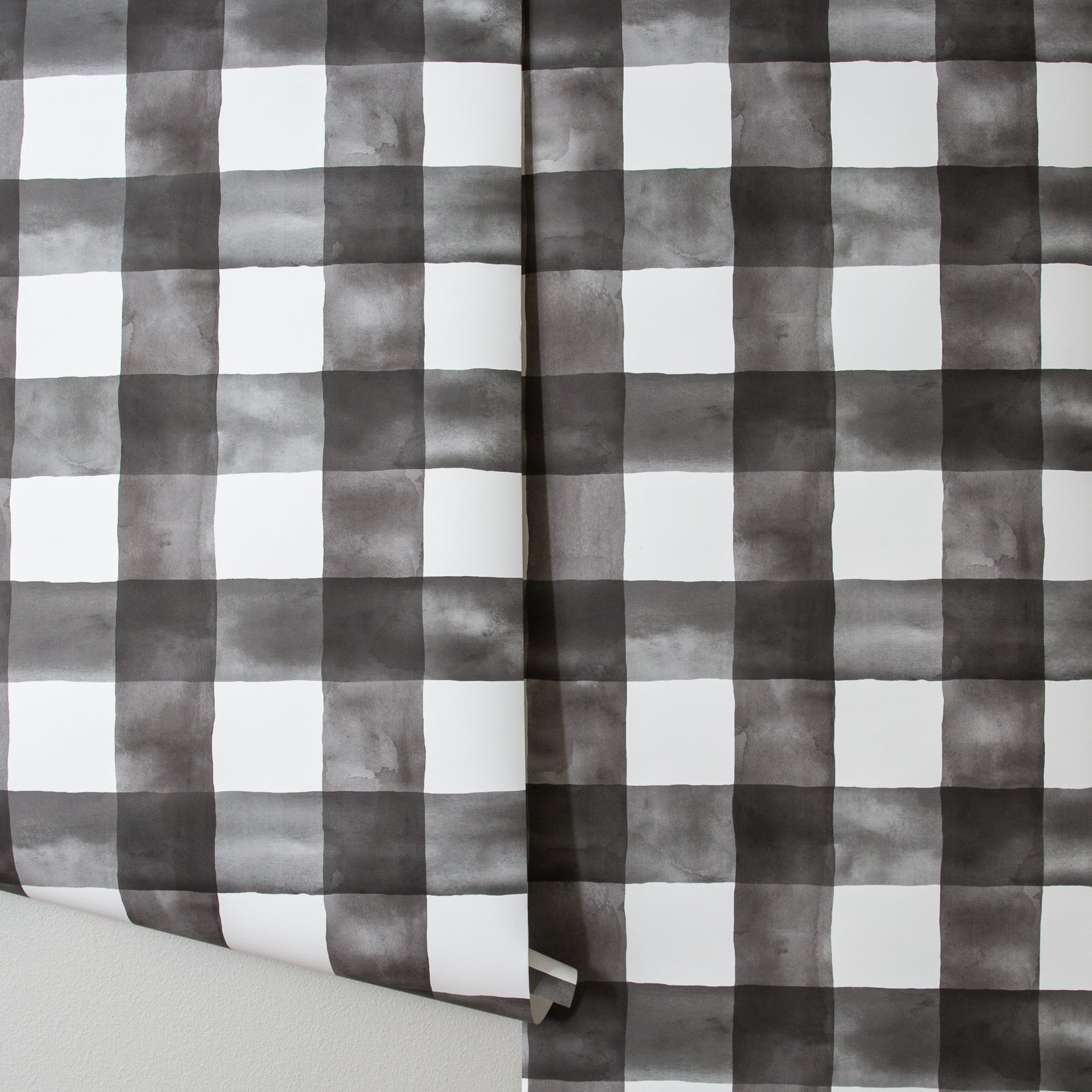 Watercolor Check Wallpaper | Magnolia