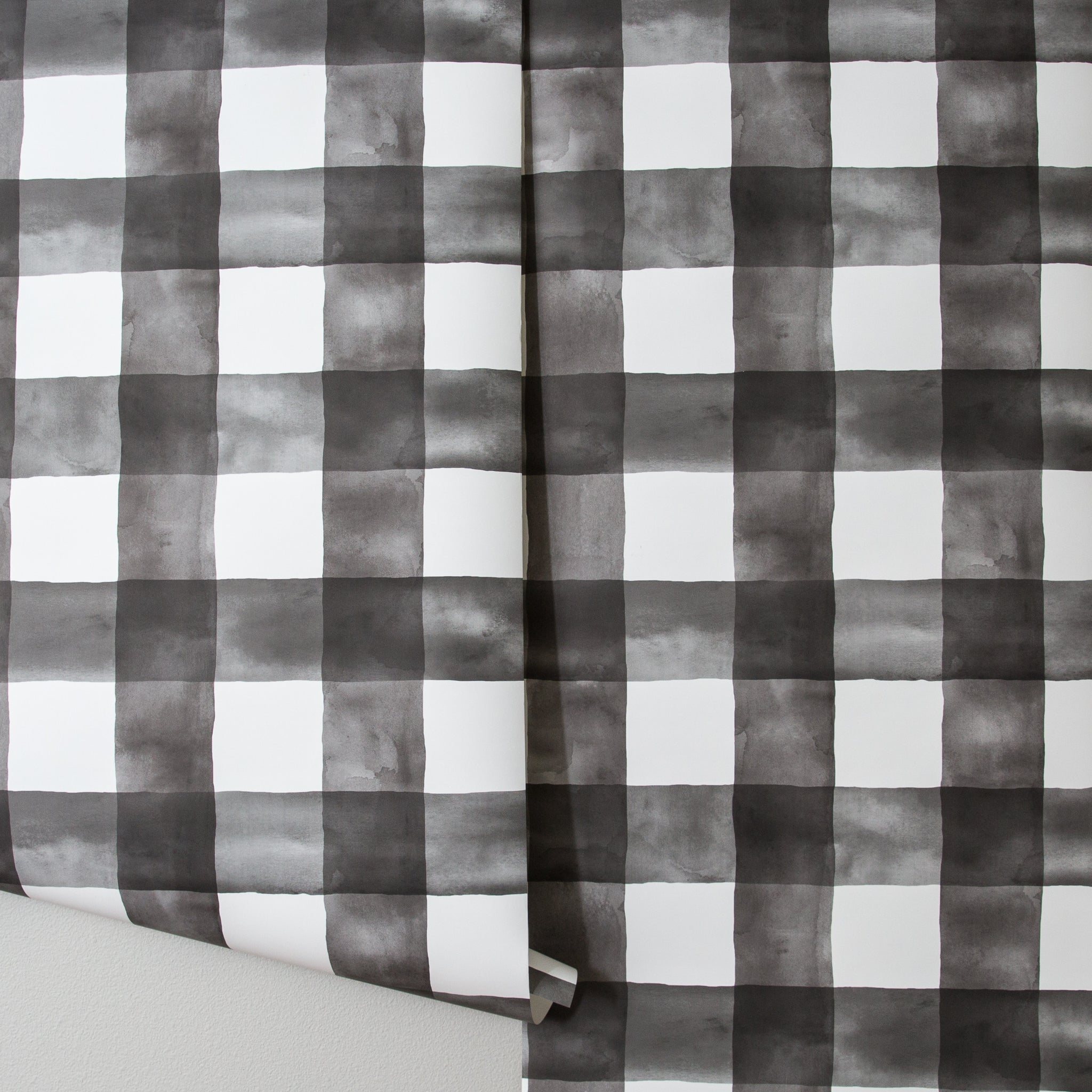 Watercolor Check Wallpaper | Magnolia