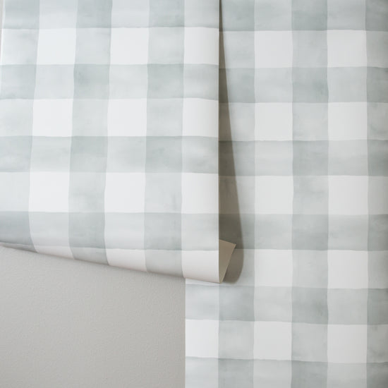Watercolor Check Wallpaper | Magnolia