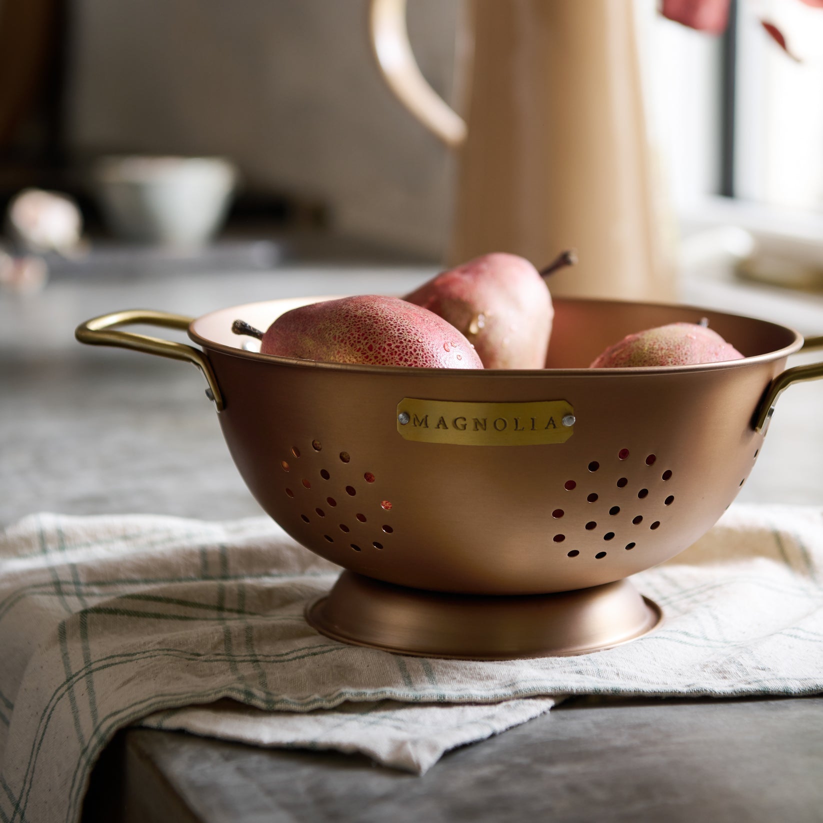 Copper and Brass Colander 3 QT – Magnolia