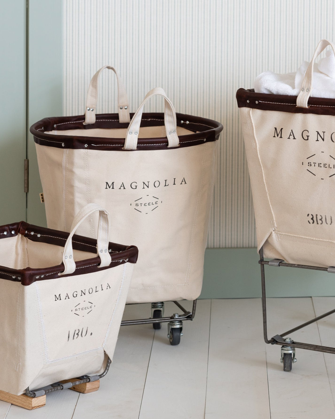 Magnolia Steele Canvas Small Basket - 1 BU