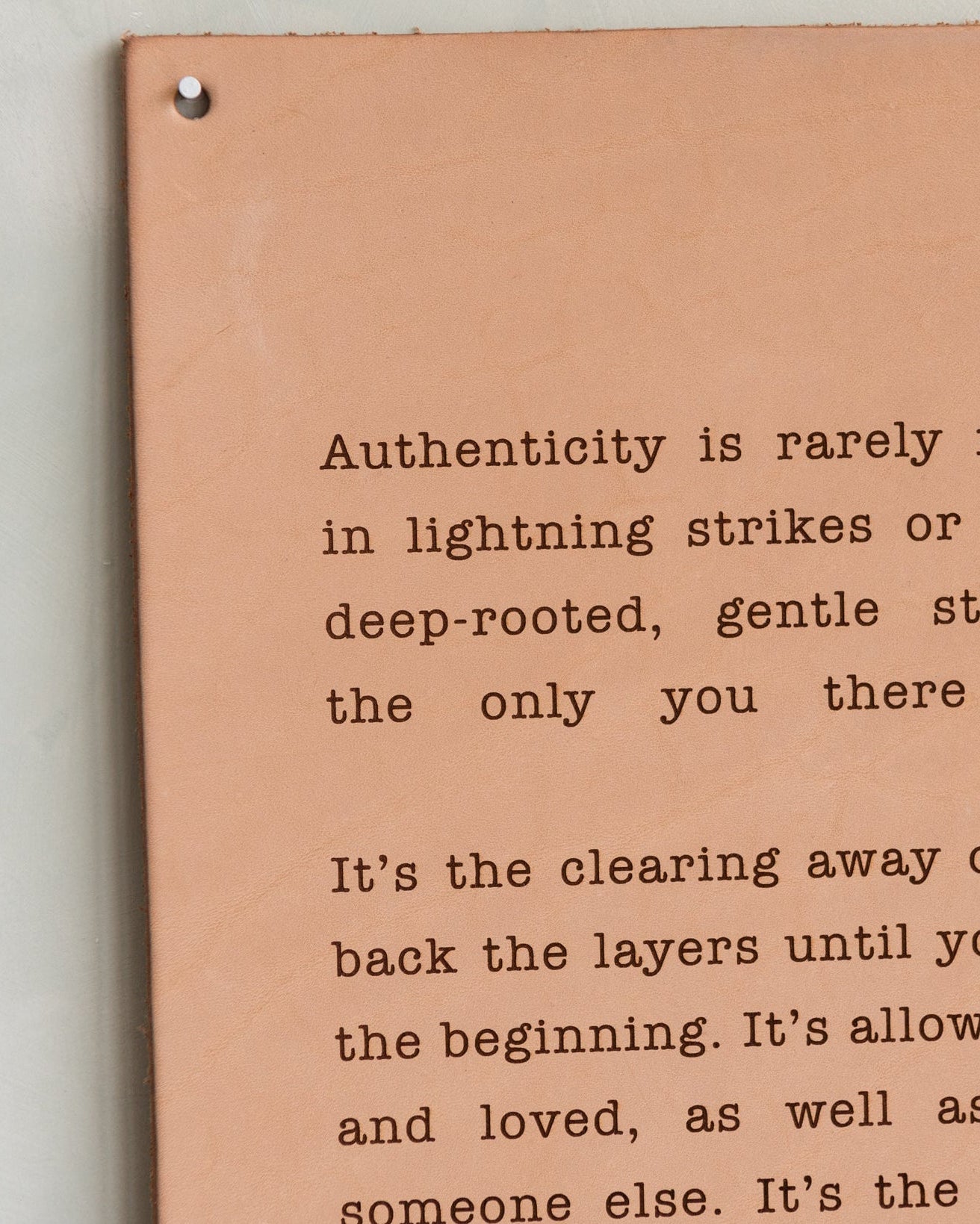 Authenticity Leather Sign | Magnolia
