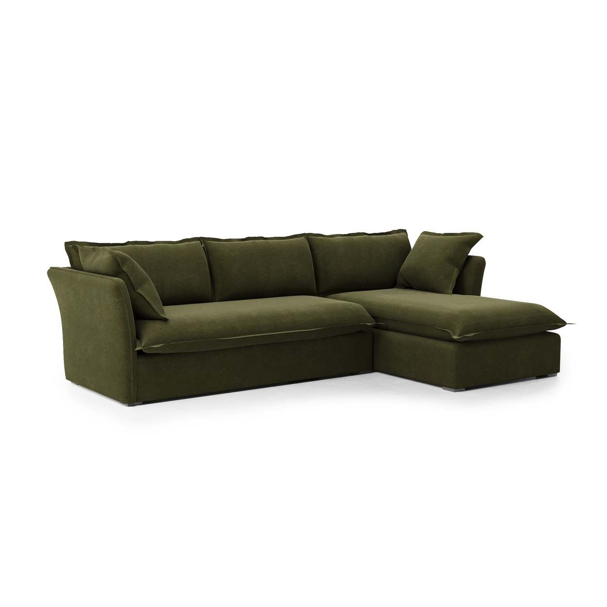 Magnolia velvet pillow back sectional store